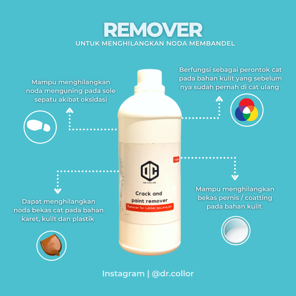 Jual 1 Liter Paint remover penghilang transfer warna dan noda ringan ...