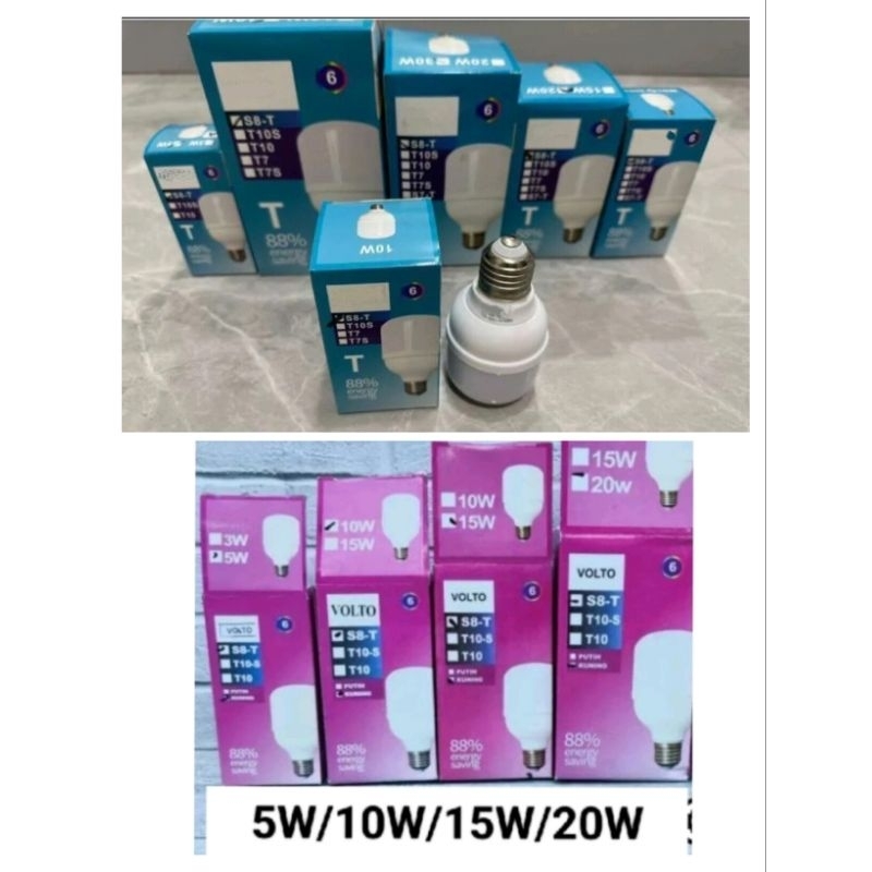 Jual LAMPU LED VOLTO DENGAN WATT 5W/10W/15W/20W WARNA PUTIH | Shopee Indonesia