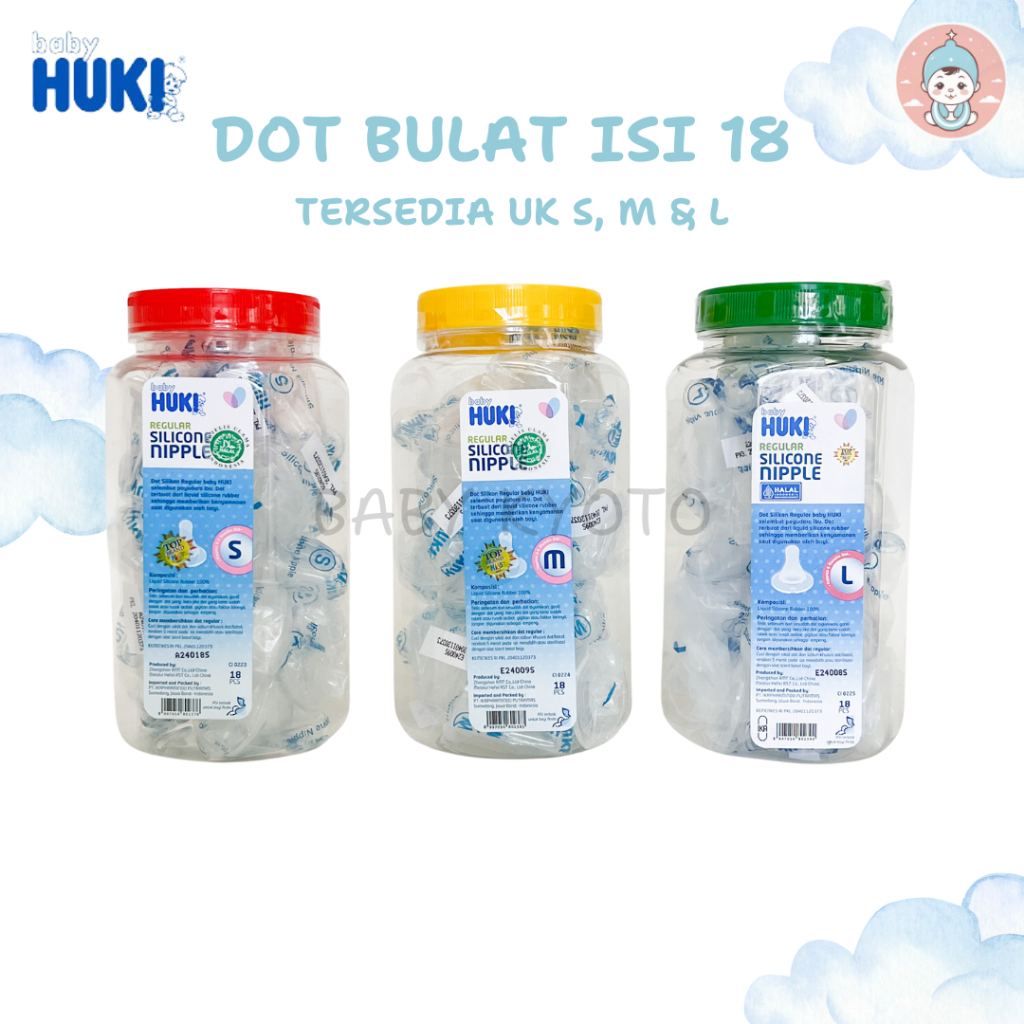 Jual BK Huki Dot Bayi Reguler Standard Neck Basic Nipple Bulat Silicone ...