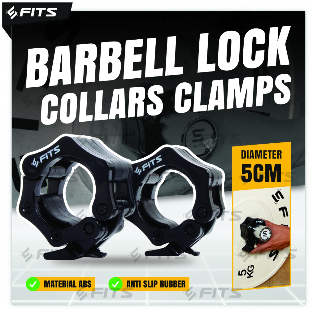 Jual FITS Barbell Lock Collars Clamps - Pengunci Barbel - Dumbbell Lock ...