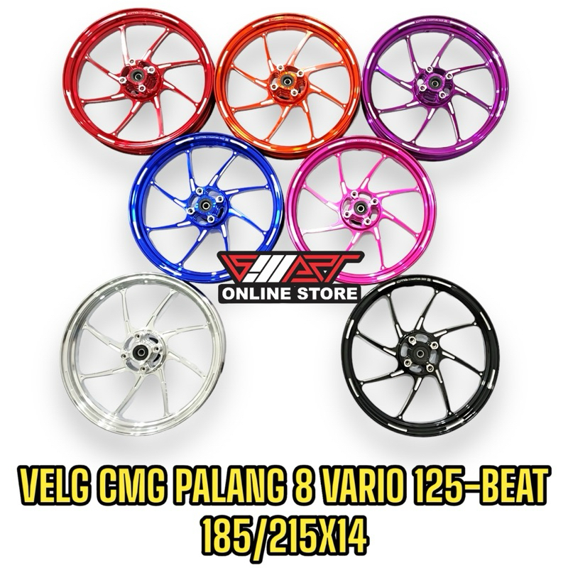 Jual VELG CMG PALANG 8 MG801 VARIO 125 BEAT SCOOPY 185/215X14 | Shopee ...
