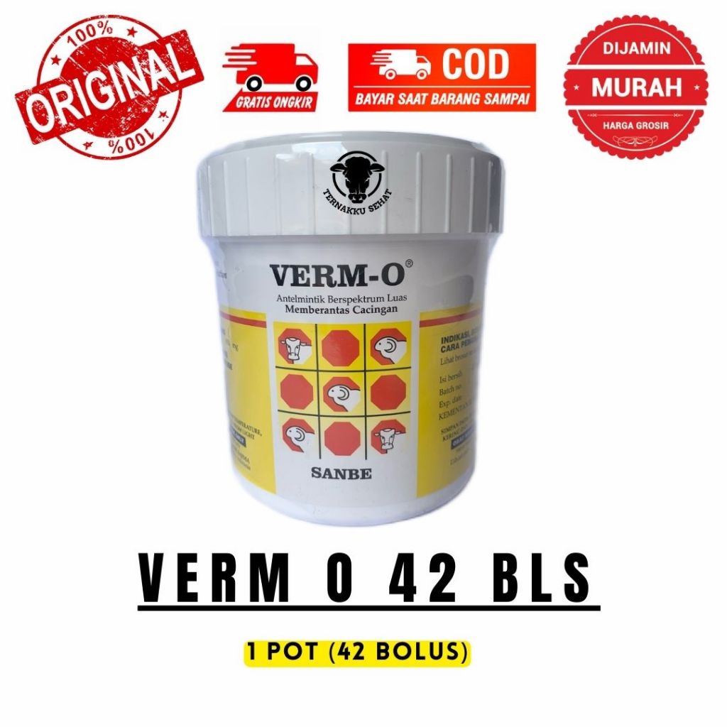 Jual VERM O 42 Bolus - OBAT CACING TERNAK AMPUH, Obat Cacing Sapi ...