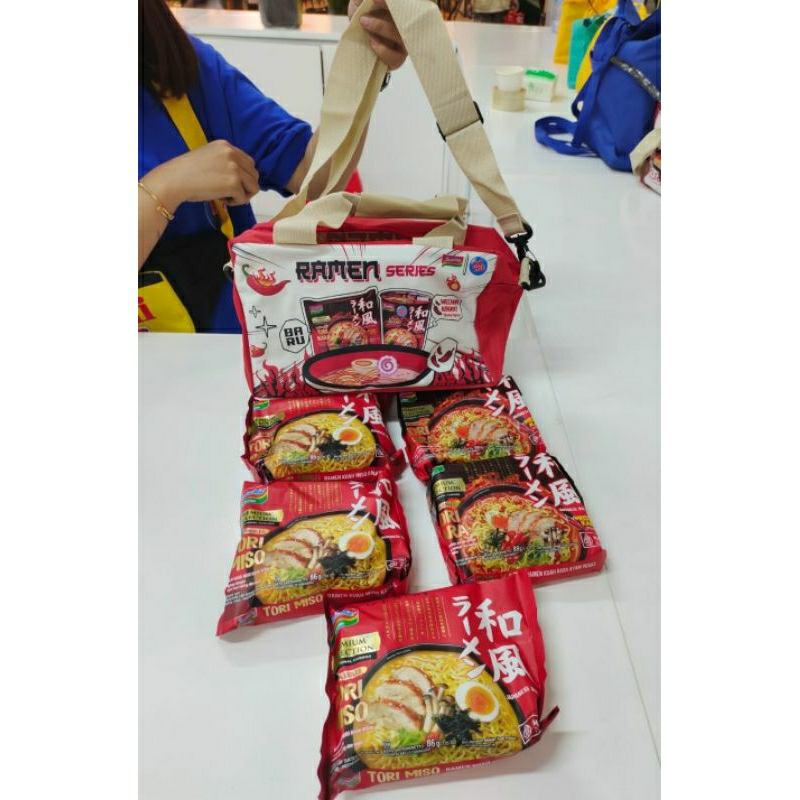 Jual Tas Indomie Ramen Series Viral PRJ 2 Warna Merah dan Hitam ...
