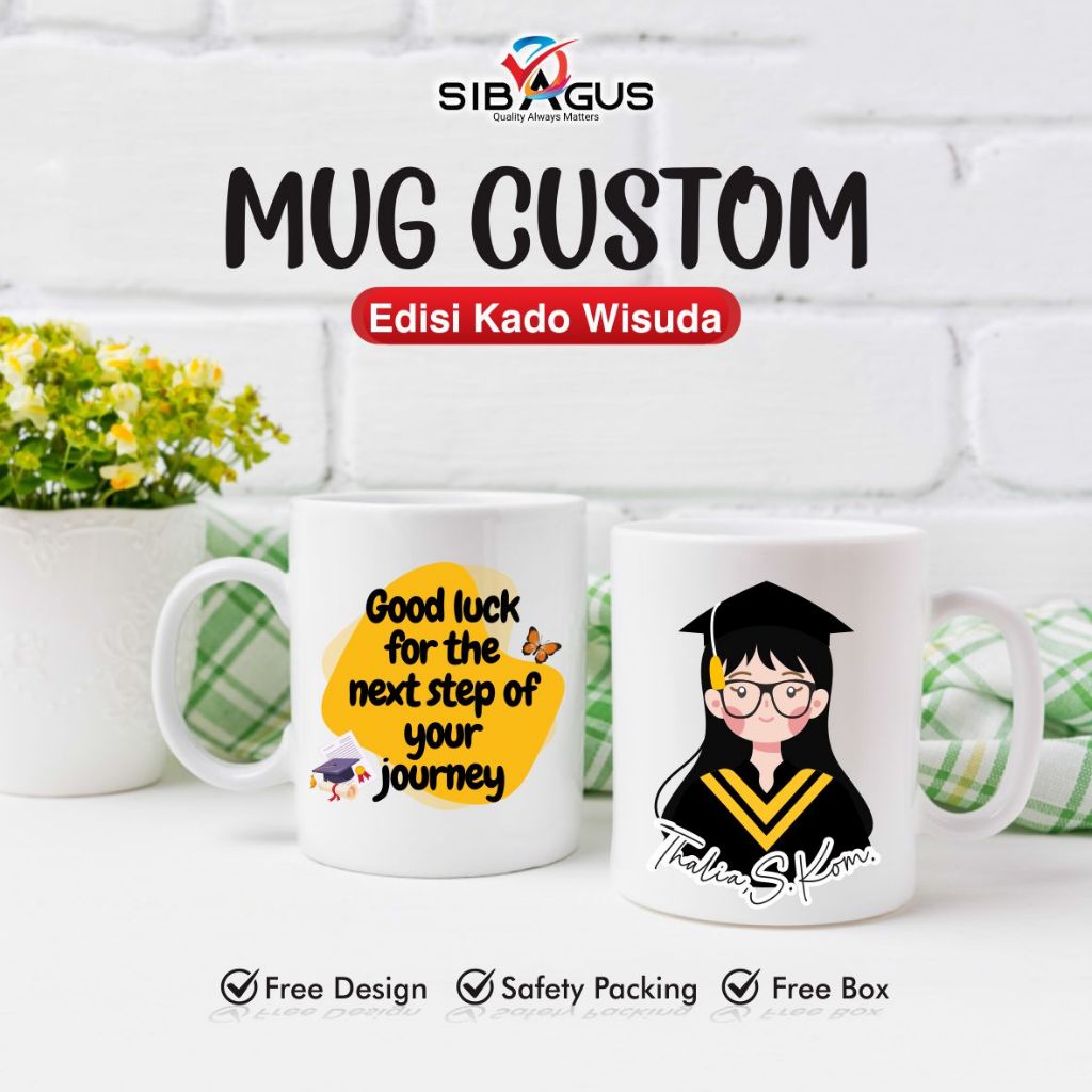 Jual Mug Custom Edisi Hadiah Wisuda | Hampers Wisuda | Gelas Custom ...