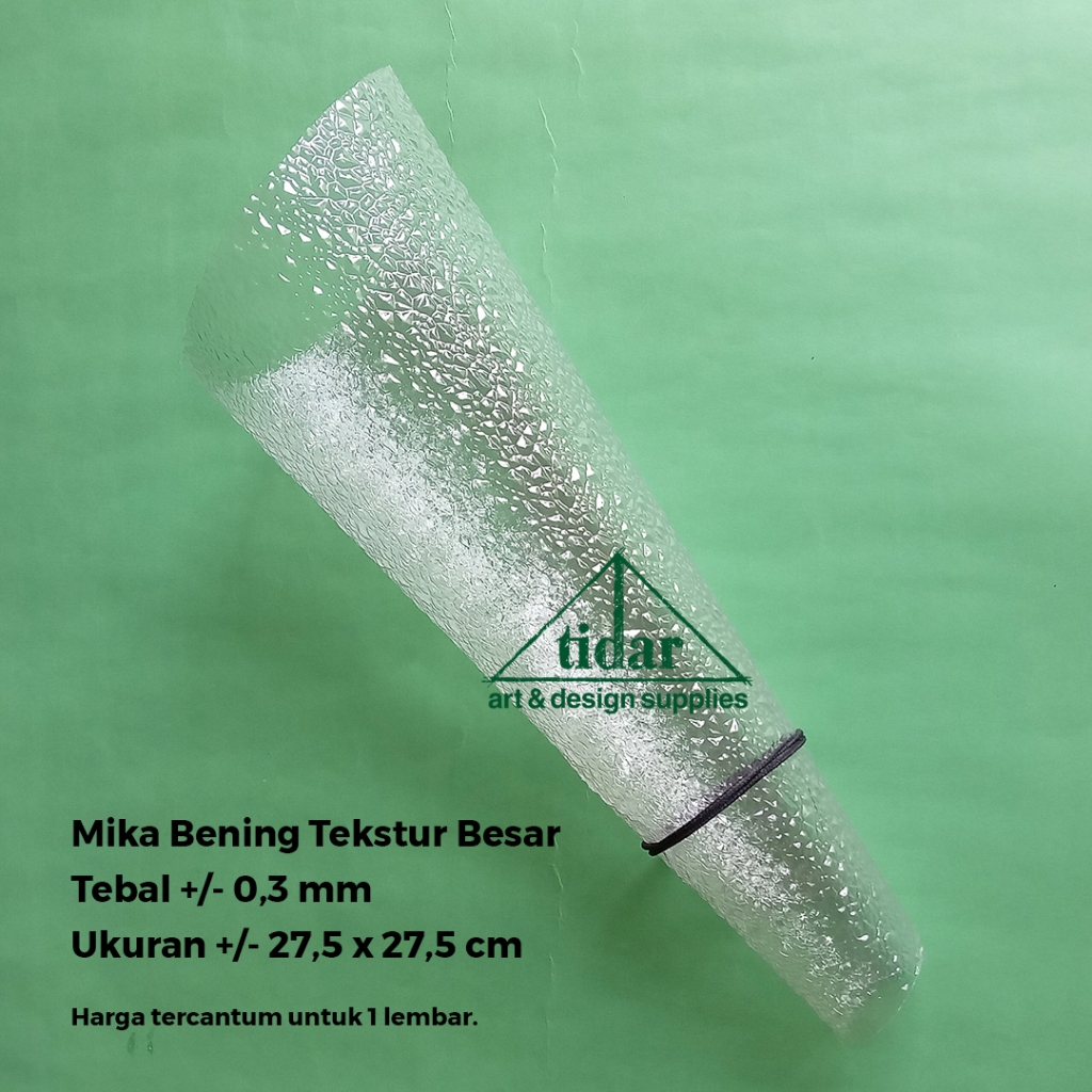Jual Mika Bening Tekstur Besar Tebal 0,3 MM Ukuran 27,5 x 27,5 CM ...