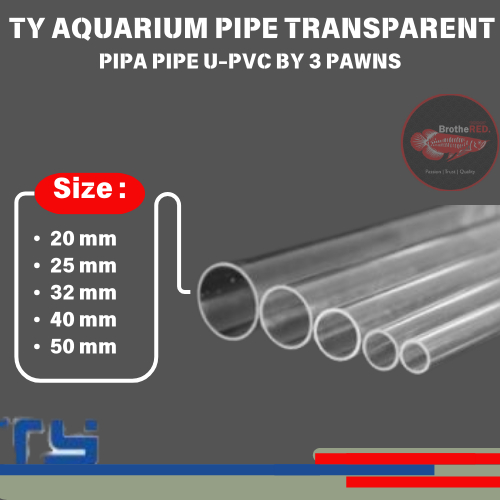 Jual TY Aquarium Pipe Transparent Pipa Pipe Acrylic by 3 Pawns - Pipa Bening Akrilik Aquarium ...