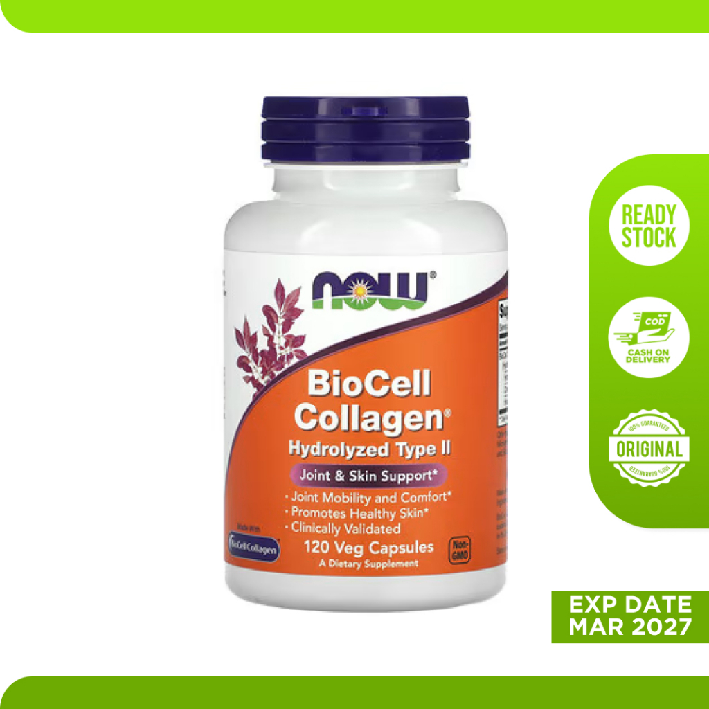 Jual Suplemen Vitamin Now Foods Biocell Collagen Hydrolyzed Type II ...