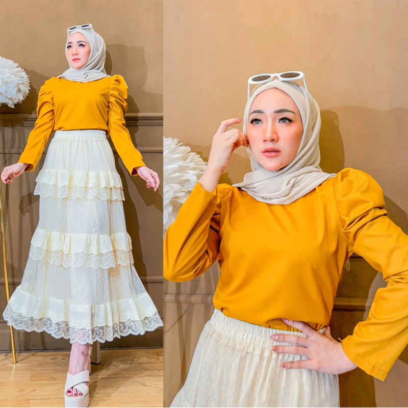 Jual Aaliyah Puffy Crop Top By Nada Gisella | Shopee Indonesia