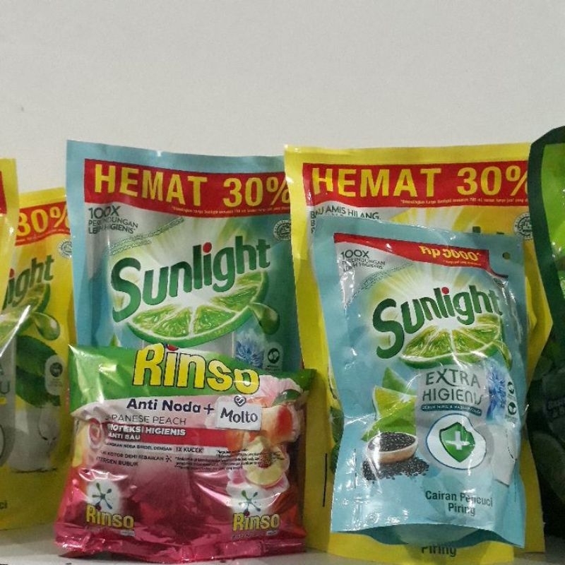 Jual Sunlight jeruk nipis 650ml free rinso 5000 sabun cuci piring ...