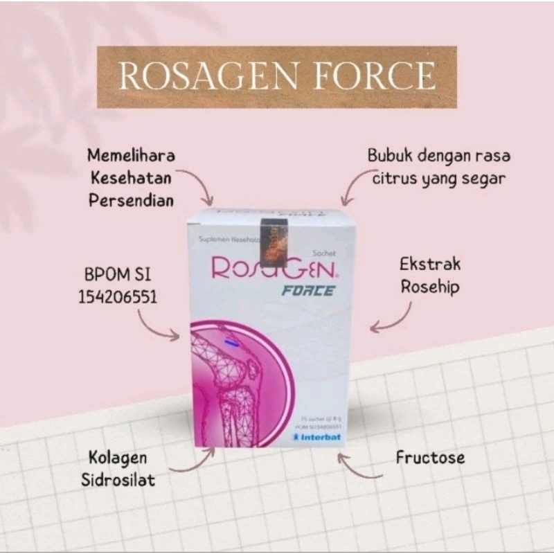 Jual ROSAGEN FORCE - ROSAGEN 1 BOX 15 SACHET ORIGINAL MEMBANTU ATASI ...