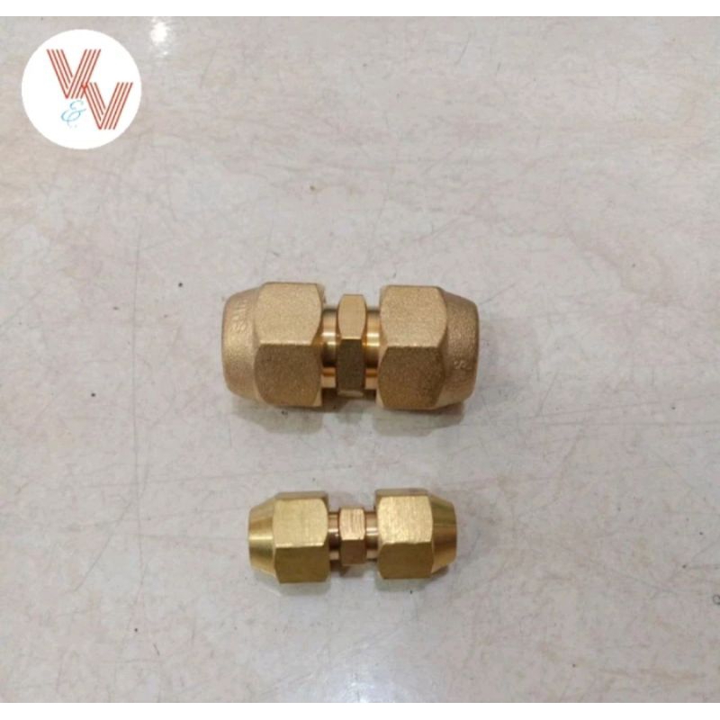 Jual nut/nepel sambungan pipa AC 1/4 + 1/2 harga/set | Shopee Indonesia