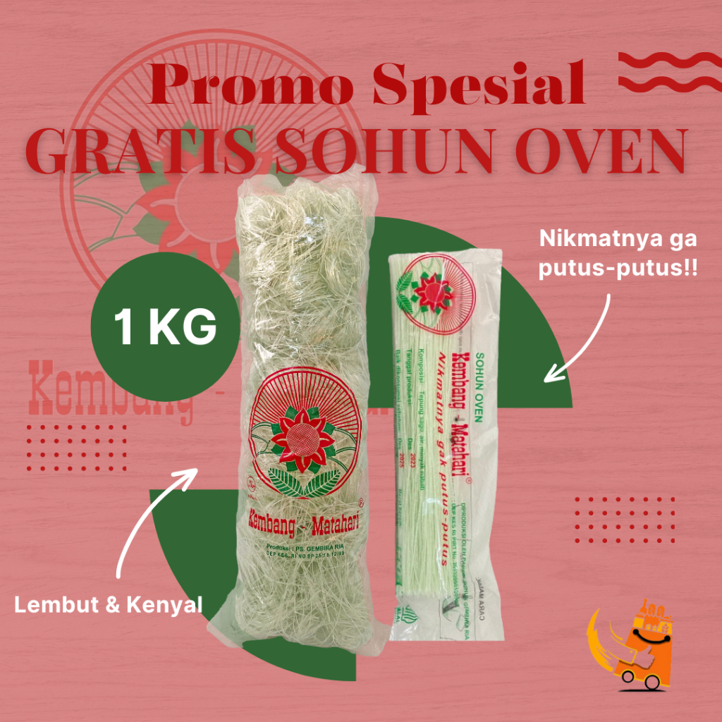 Jual Sohun Kembang Matahari 1 kg FREE SOHUN OVEN / Soun Lembut dan ...