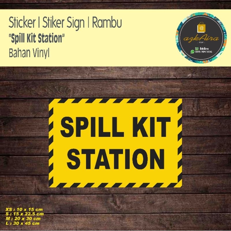 Jual Sticker Stiker Sign Rambu Spill Kit Station | Shopee Indonesia