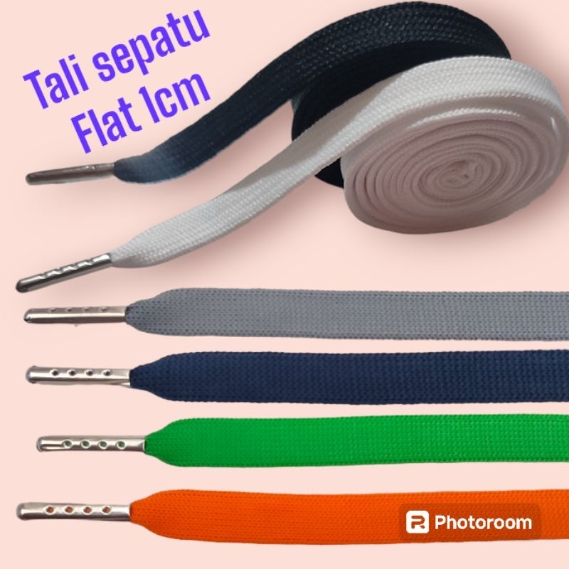 Jual tali sepatu flat premium lebar 1cm / shoelaces premium | Shopee ...