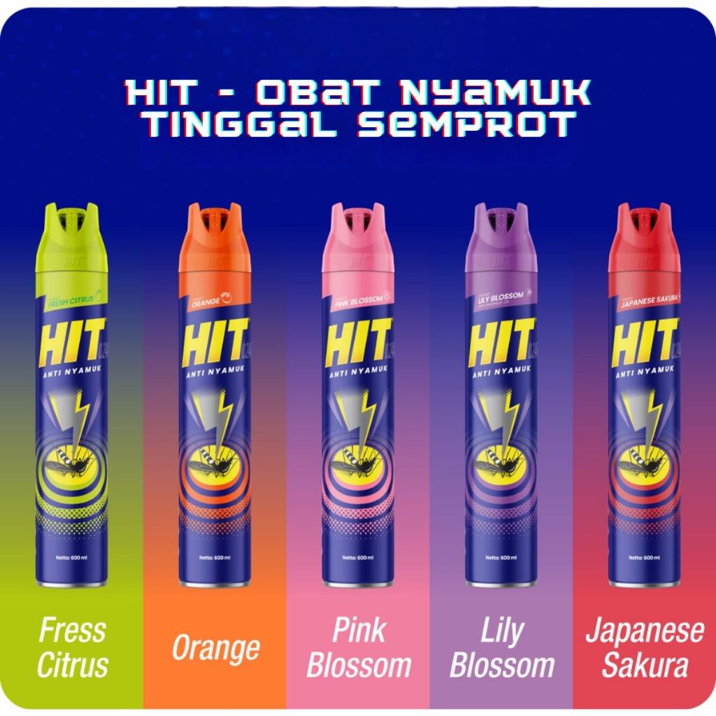 Jual HIT Obat Semprot Anti Nyamuk dan Kecoa Botol Kaleng Semprotan ...