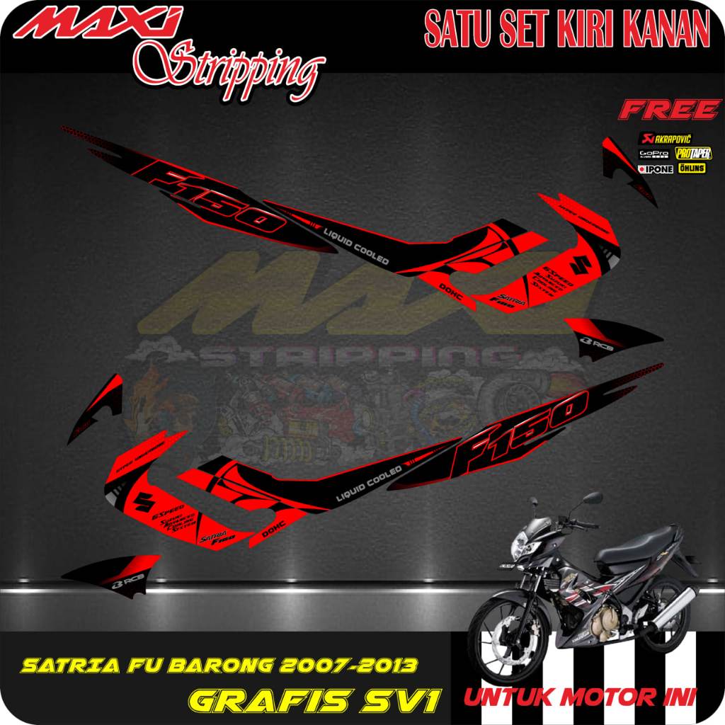 Jual Stiker striping Suzuki Satria FU barong 2007-2013 Grafis SV1 ...