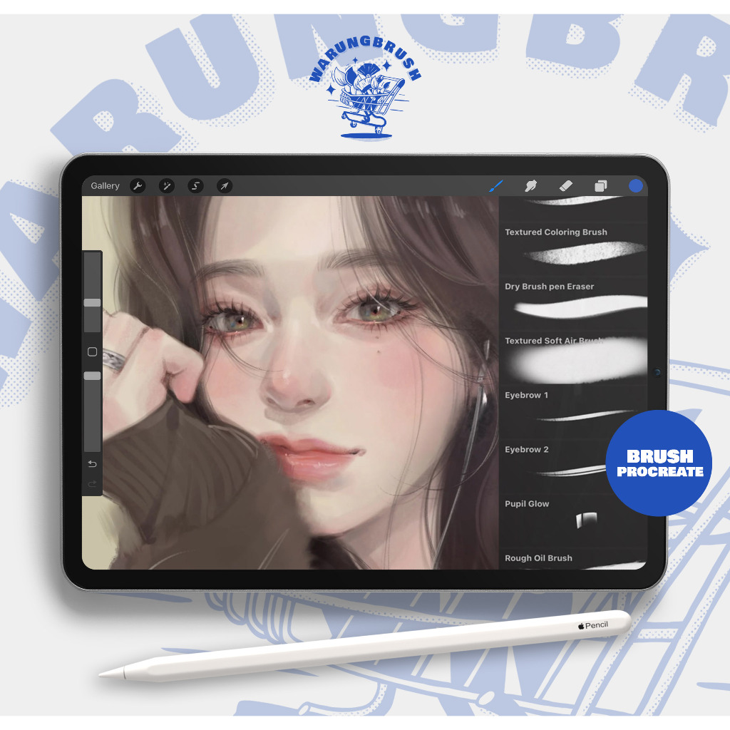 Jual Full of Texture! 9 Types of Procreate Brush for Portrait BP00490 ...