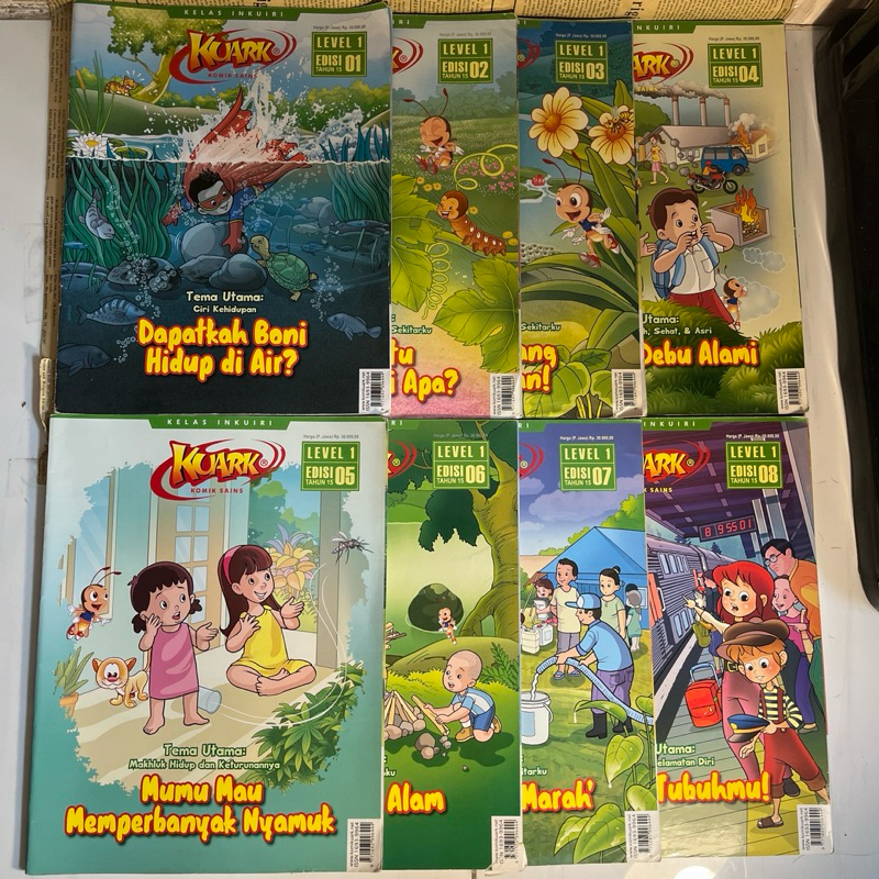 Jual Kuark Komik Sains Level 1 (Edisi 1-8) Tahun 15 Kelas Inkuiri ...
