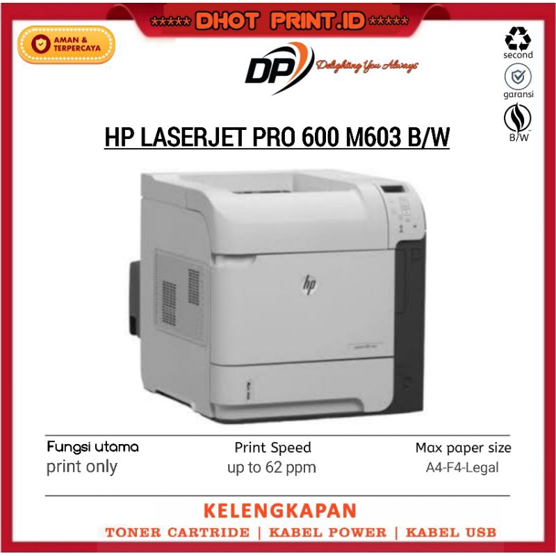 Jual PRINTER HP LASERJET PRO 600 M603 MONOCHROME A4-F4 | Shopee Indonesia