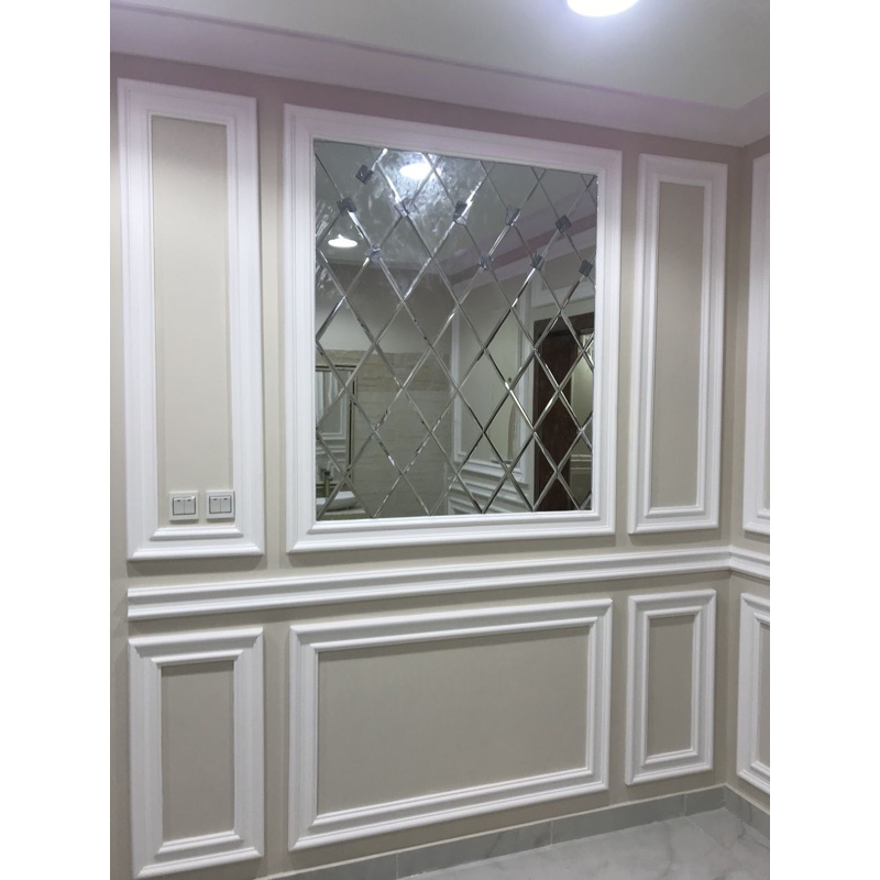 Jual Paket Set Kaca Cermin Moulding 126CM X 126CM Termurah COD/Kaca ...