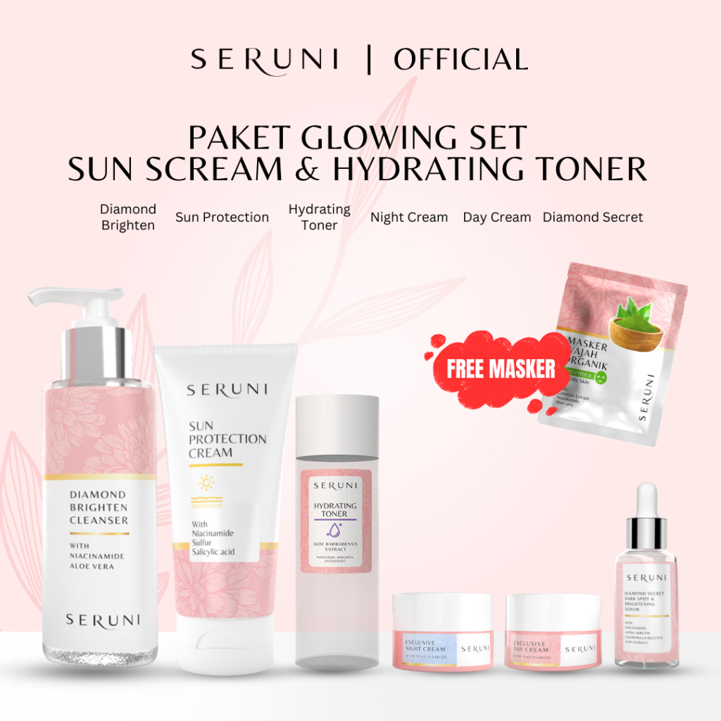 Jual Seruni – Paket Glowing Set Sun Cream & Hydrating –Mencerahkan ...