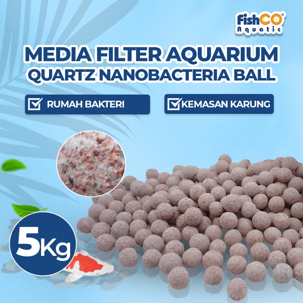 Jual Media Filter Aquarium Quartz Nanobacteria Ball 9mm - 5KG | Shopee ...