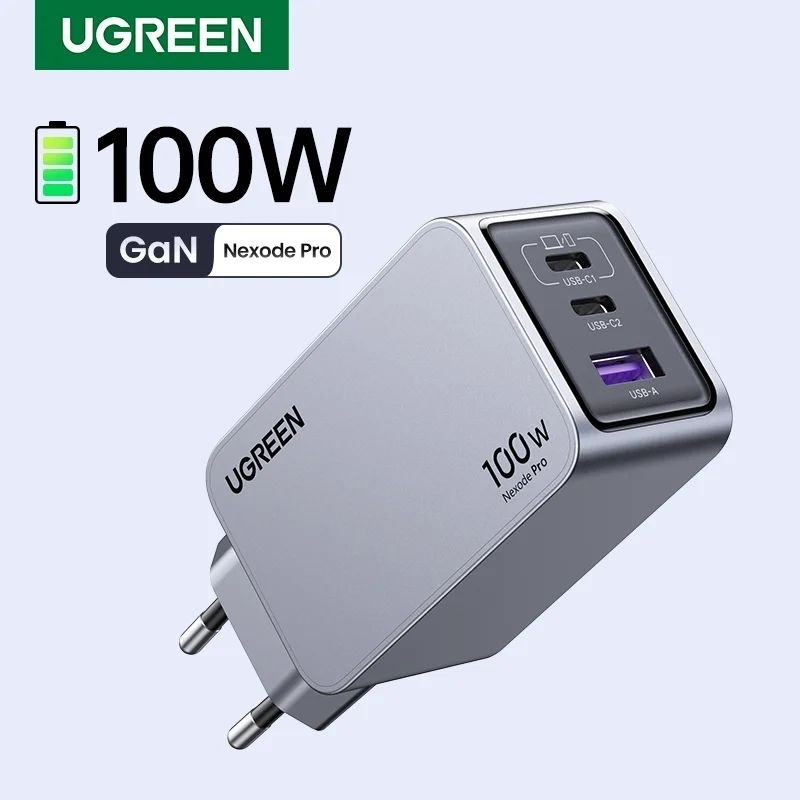 Jual UGREEN Charger 100w Nexode PRO GaN Mini 3 Port Type C Fast Charging PPS Adaptor Kepala ...