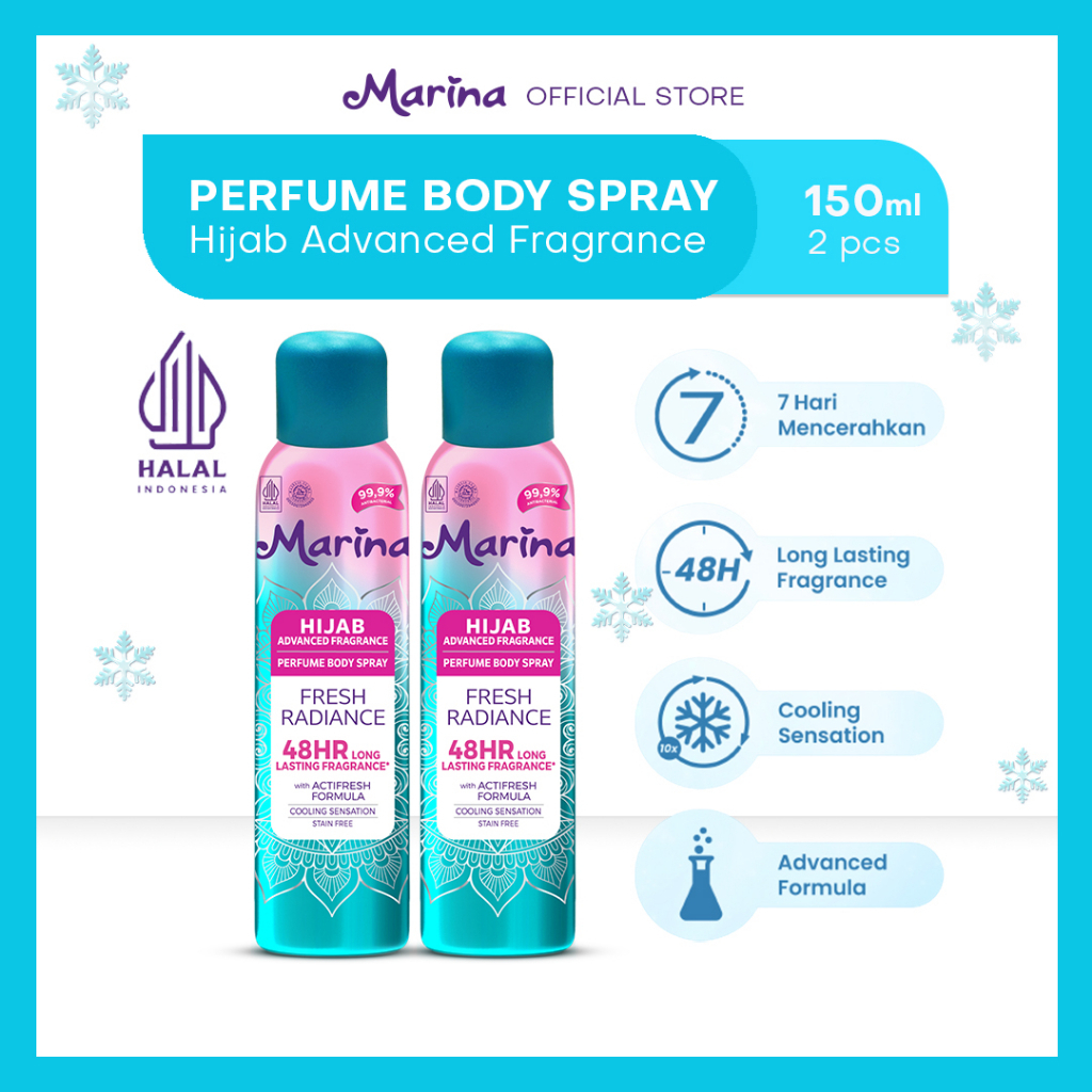 Jual Marina Hijab Fragrance Perfume Body Spray 150ml | Shopee Indonesia