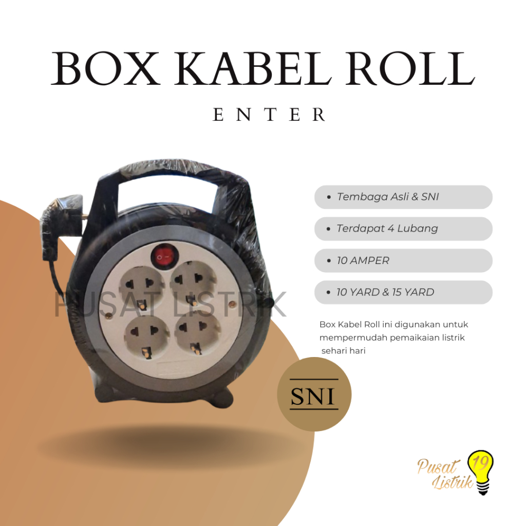 Jual ENTER Box Kabel Roll Gulung 10/15 Yard SNI | Shopee Indonesia