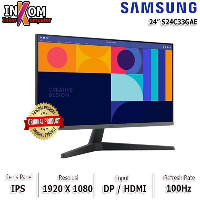 Jual Monitor LED 24INCH SAMSUNG / LED MONITOR 24 INCH FLAT S24C330GAE ...