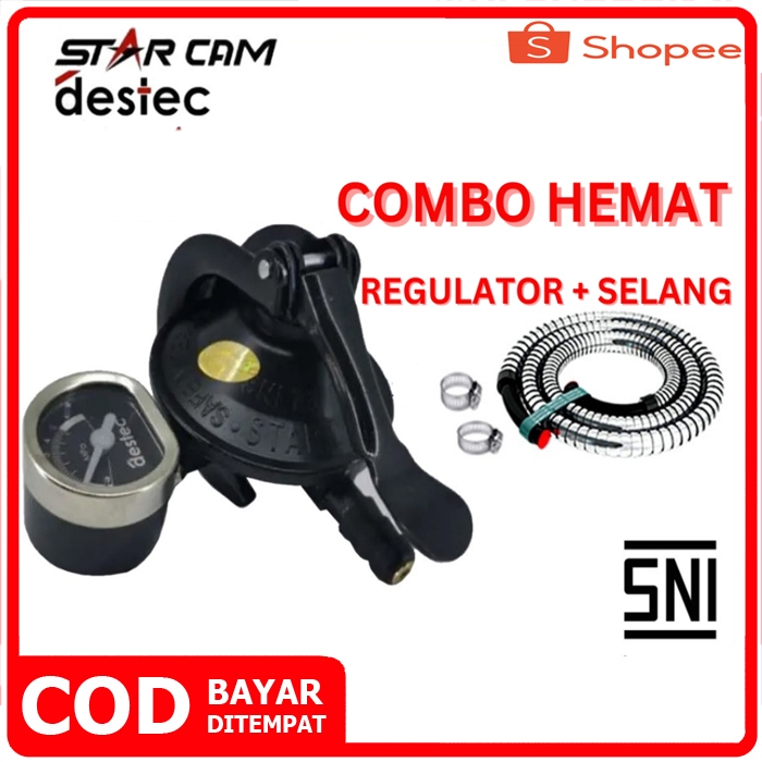 Jual [COD] REGULATOR GAS ANTI BOCOR DESTEC STARCAM SELANG GAS DAN ...