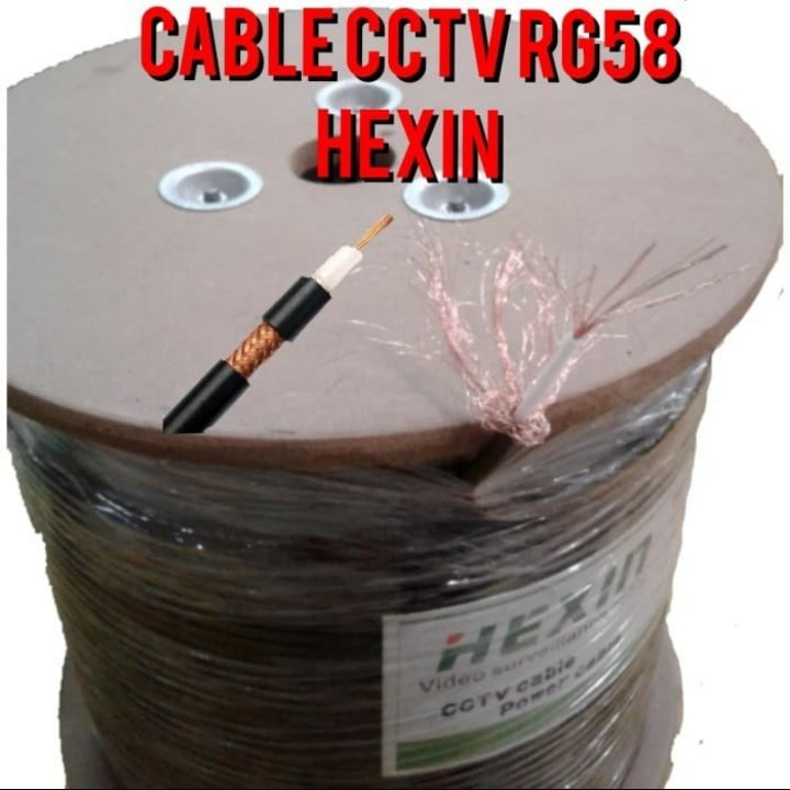 Jual Kabel Coaxial rg58 50ohm merk Hexin jual Meteran | Shopee Indonesia