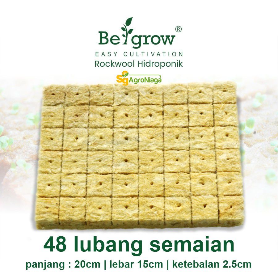 Jual Rockwool Siap Pakai 48 Lubang Semai Be Grow Easy Grow | Shopee Indonesia