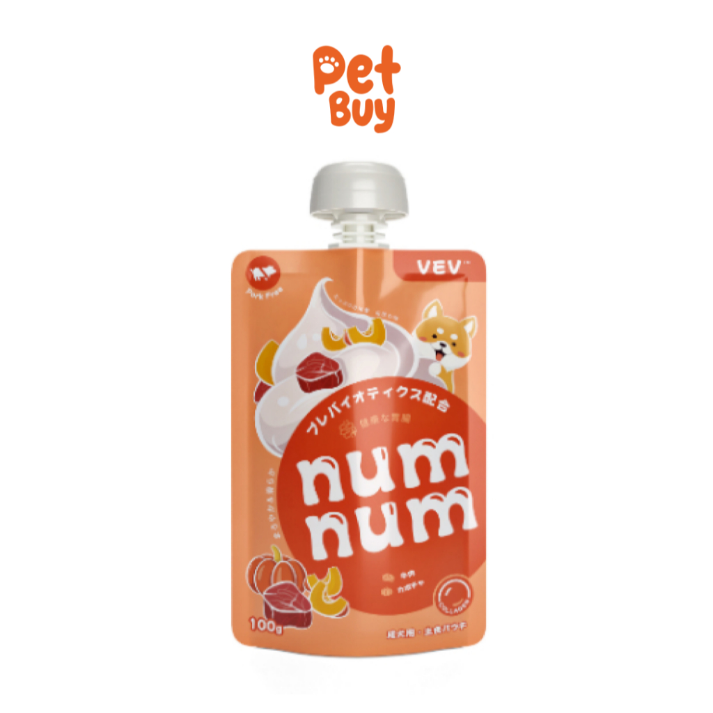 Jual Numnum Dog Creamy Treats Beef Pumpkin 100 gr | Shopee Indonesia