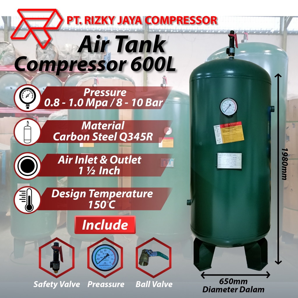 Jual Tangki angin 600 liter Air Tank 600 liter Tabung kompresor 600 L ...