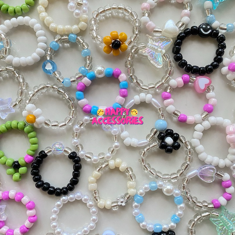 Jual PART 1 | [BACA DESKRIPSI] 1 PCS Cincin Manik Korean Beads Ring ...