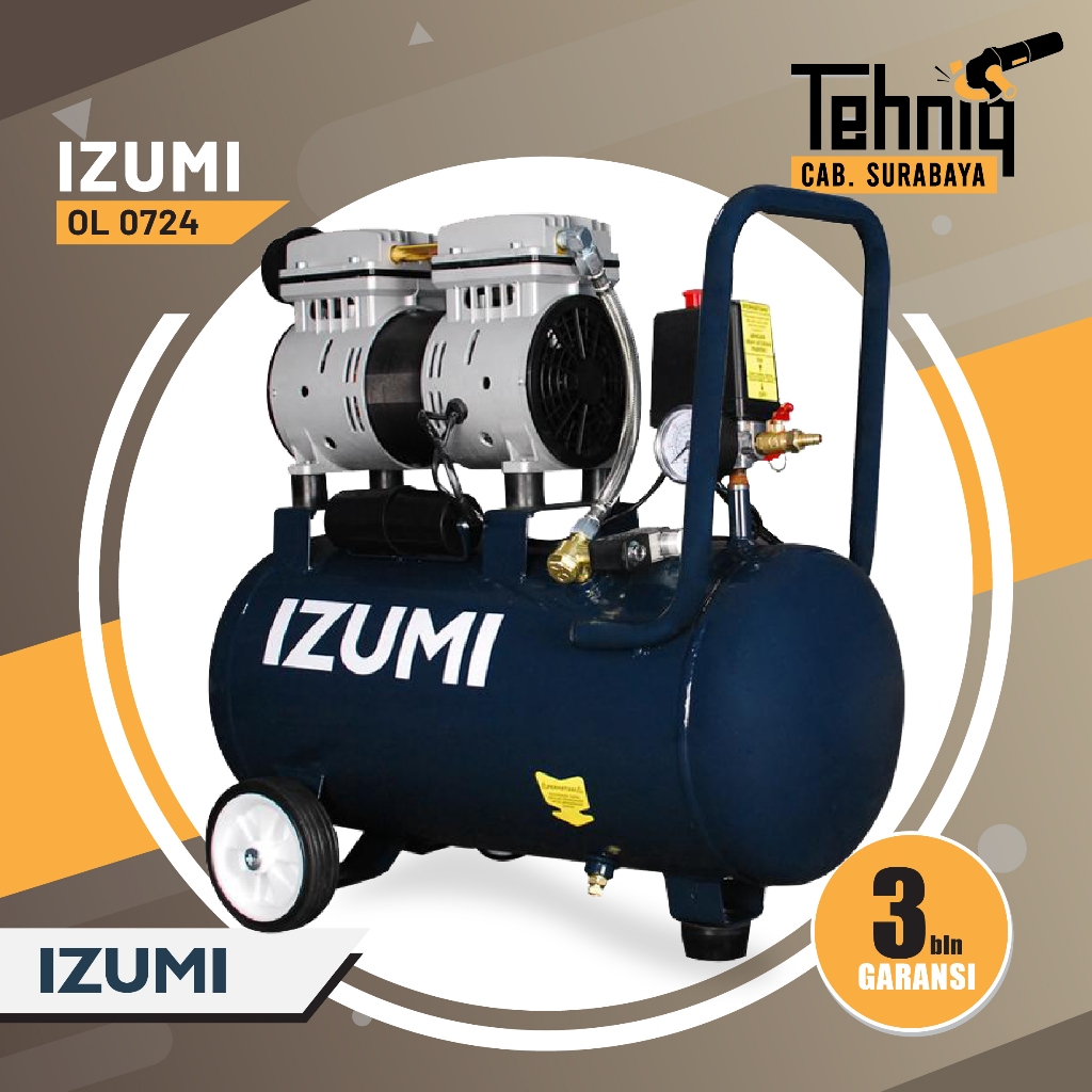 Jual Mesin Kompresor Angin Listrik Tanpa Oli NLG OL 0724 / IZUMI OL ...