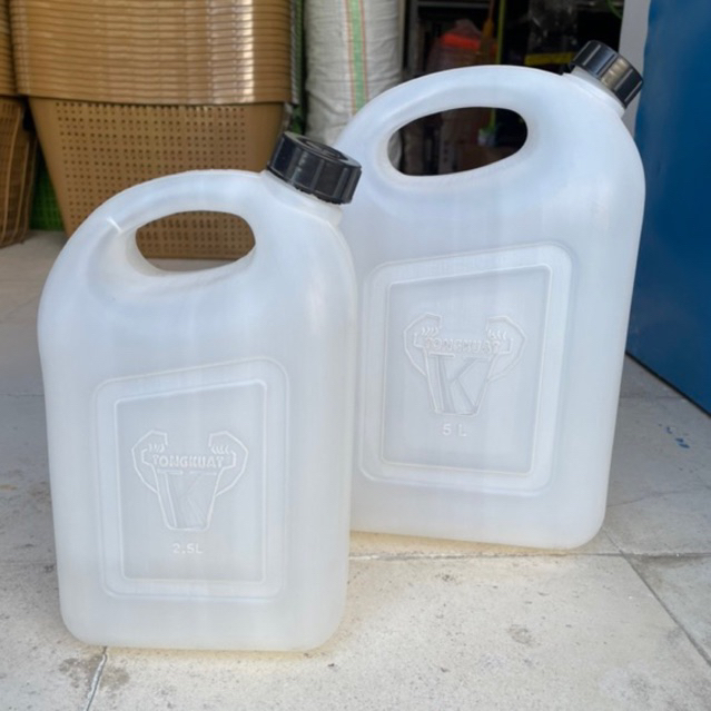Jual jerigen 5 liter dan 2,5 liter l jerigen putih air l jerigen bening ...