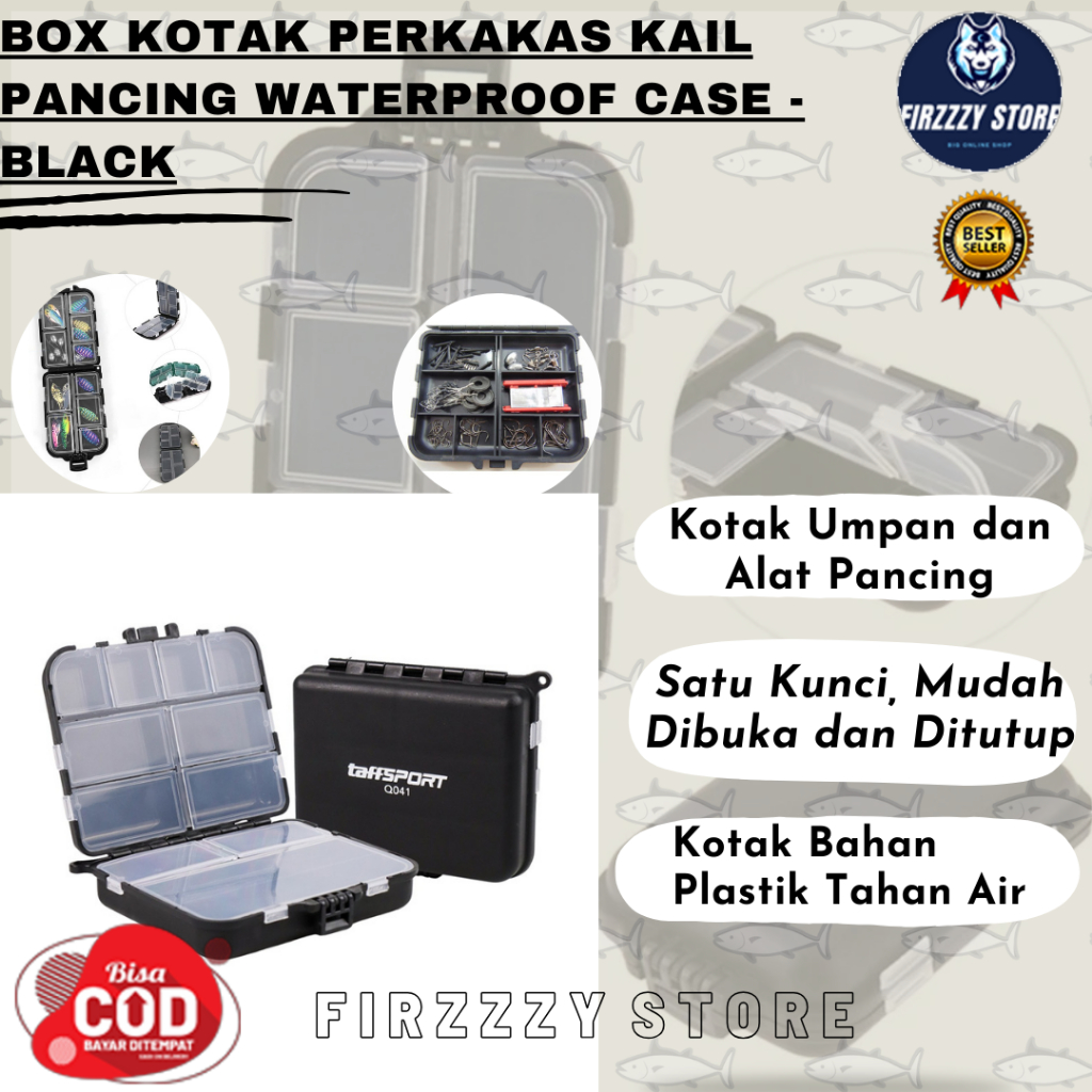 Jual Box Kotak Perkakas Kail Pancing Waterproof Case - Black | Shopee Indonesia