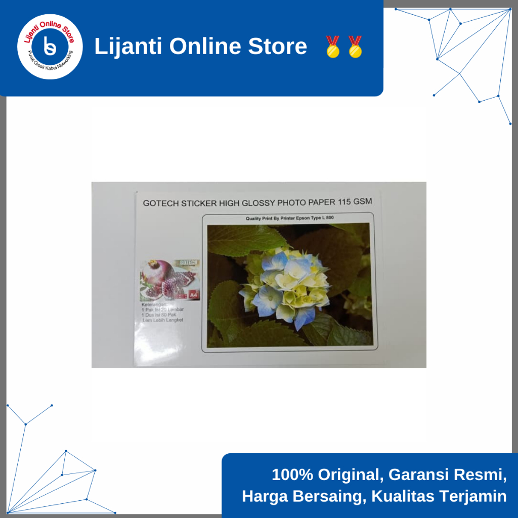 Jual Gotech Sticker High Glossy Photo Paper 135 Gsm | Shopee Indonesia