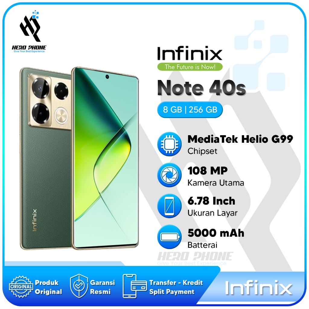 Jual Infinix NOTE 40s 4G [8GB/256GB] Garansi Resmi | Shopee Indonesia