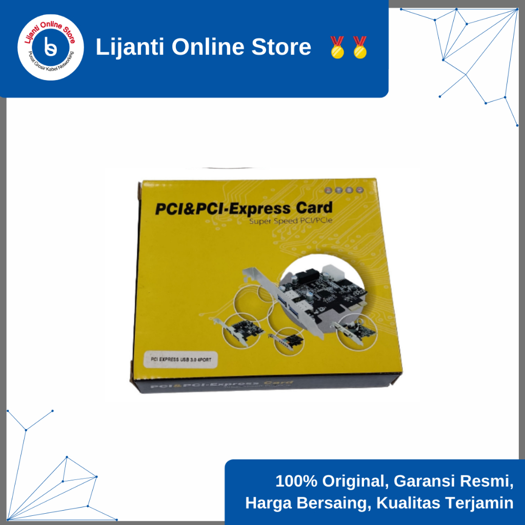 Jual PCI Express Card to USB 3.0 Netline 4 Port Kualitas Excellent | Shopee Indonesia