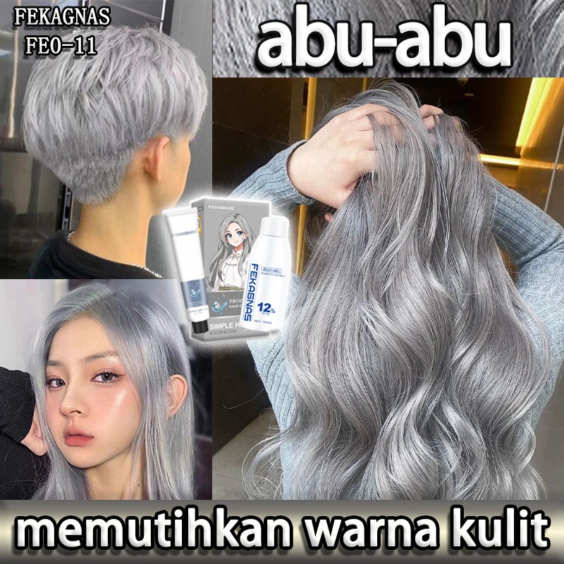Jual 【Pewarna rambut terlaris tahun 2024】FEKAGNAS cat rambut ash grey ...