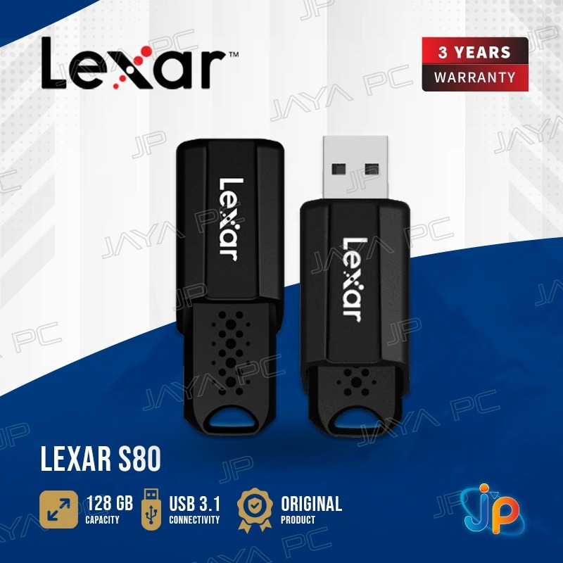 Jual FlashDisk Lexar S80 Jumpdrive 128GB - Flash Disk 128 GB USB 3.1 ...