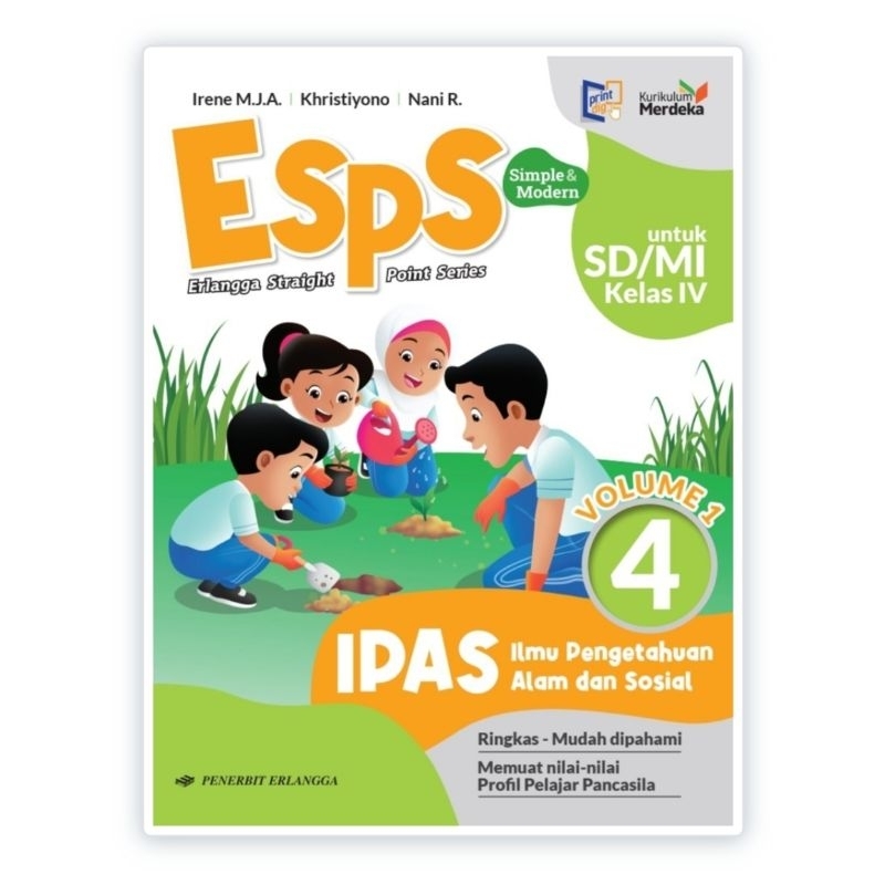 Jual Buku ESPS IPAS SD/MI kelas 4 vol.1 Erlangga Kurikulum Merdeka(buku original bukan copyan ...