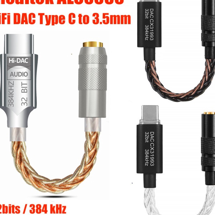 Jual Top Premium Enhanced Pro HiFi DAC Type C to Jack 35mm AUX Audio ...
