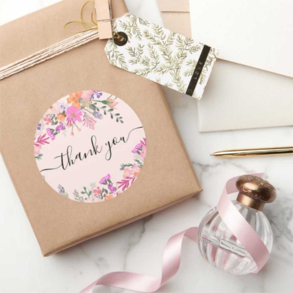 Jual Stiker Label Terimakasih Thank You Thanks Ecer Murah / Sticker Kue ...