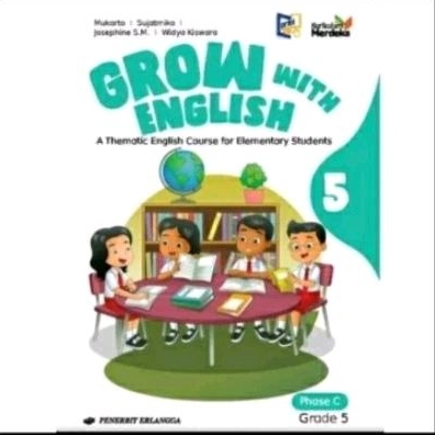 Jual Buku Pelajaran SD Grow With English Kelas 5/V Kumer Erlangga ...