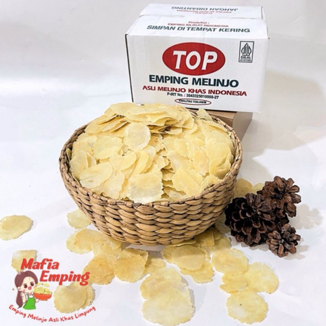 Jual (1 Kg SUPER TOP) Emping Melinjo Mentah Asli Limpung/Emping Super ...