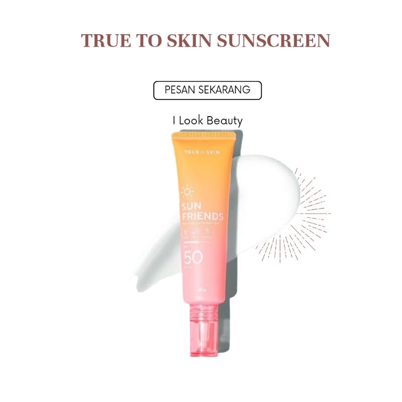 Jual True To Skin Sunfriends Sunscreen Gel SPF 50 PA++++ 30gr | Shopee ...